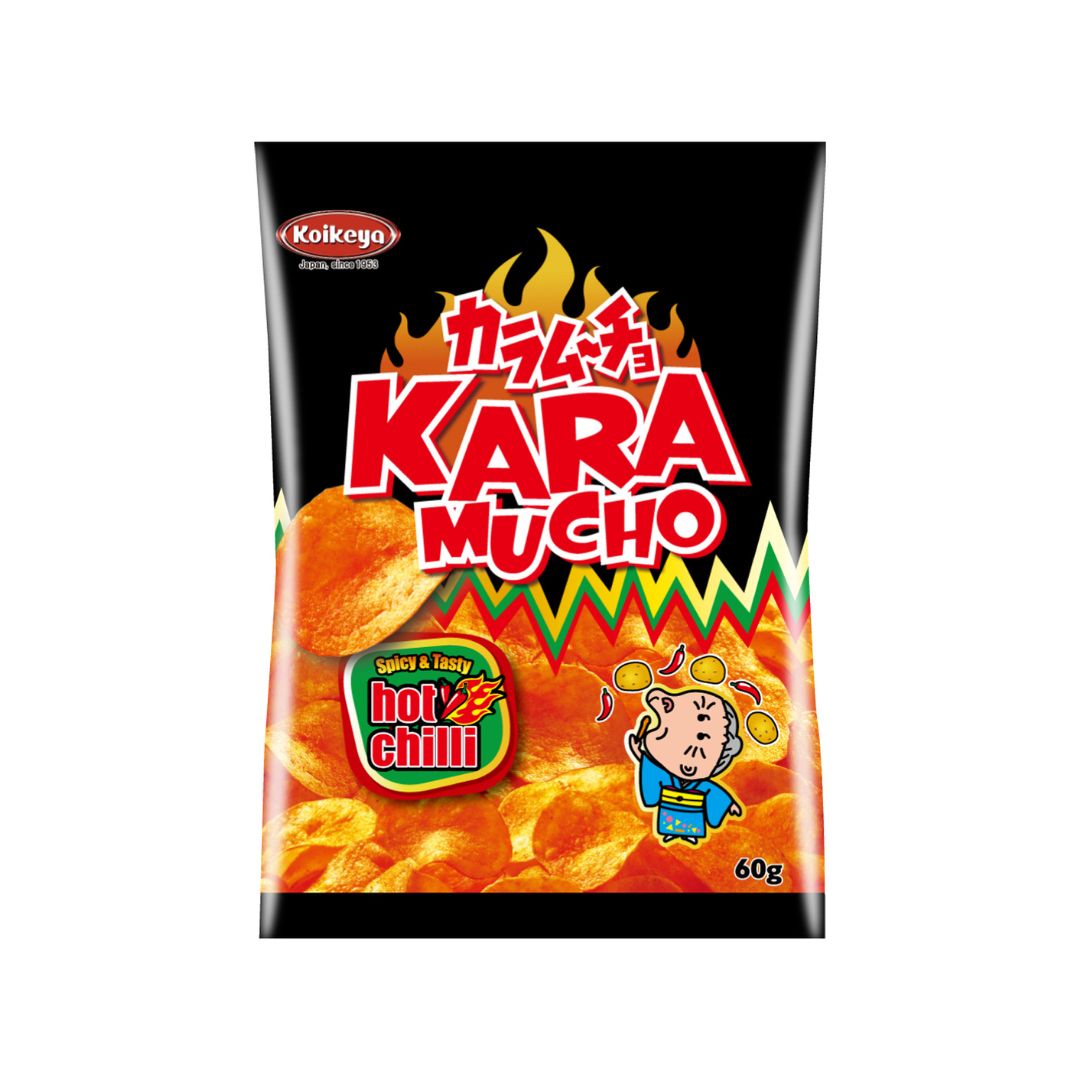 Karamucho Potato Snack Flat Koikeya 60gr Hot Chili - mondodelmare.com